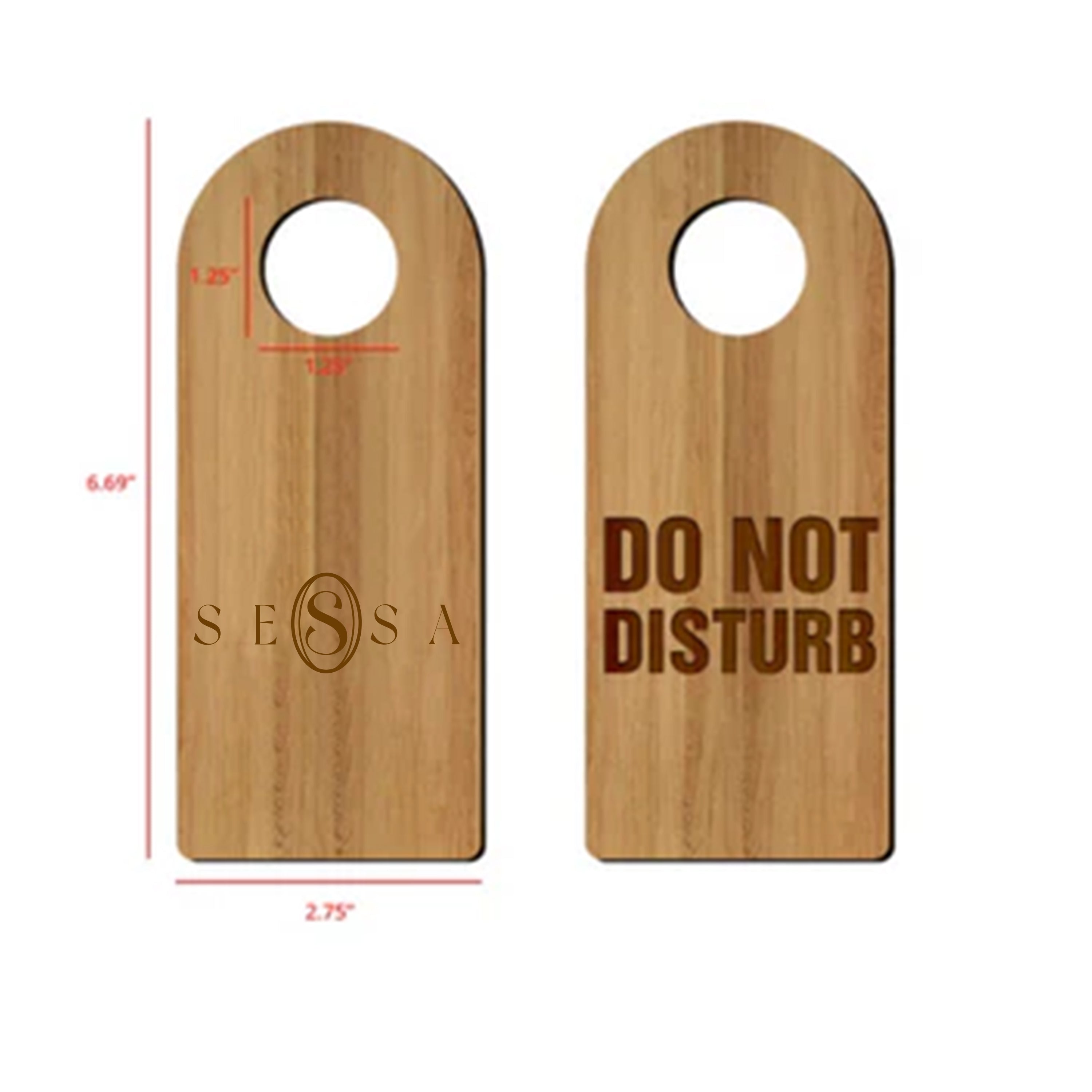 Wooden DND Door Sign Set – Reusable & Customizable Door Hangers – Sessa ...
