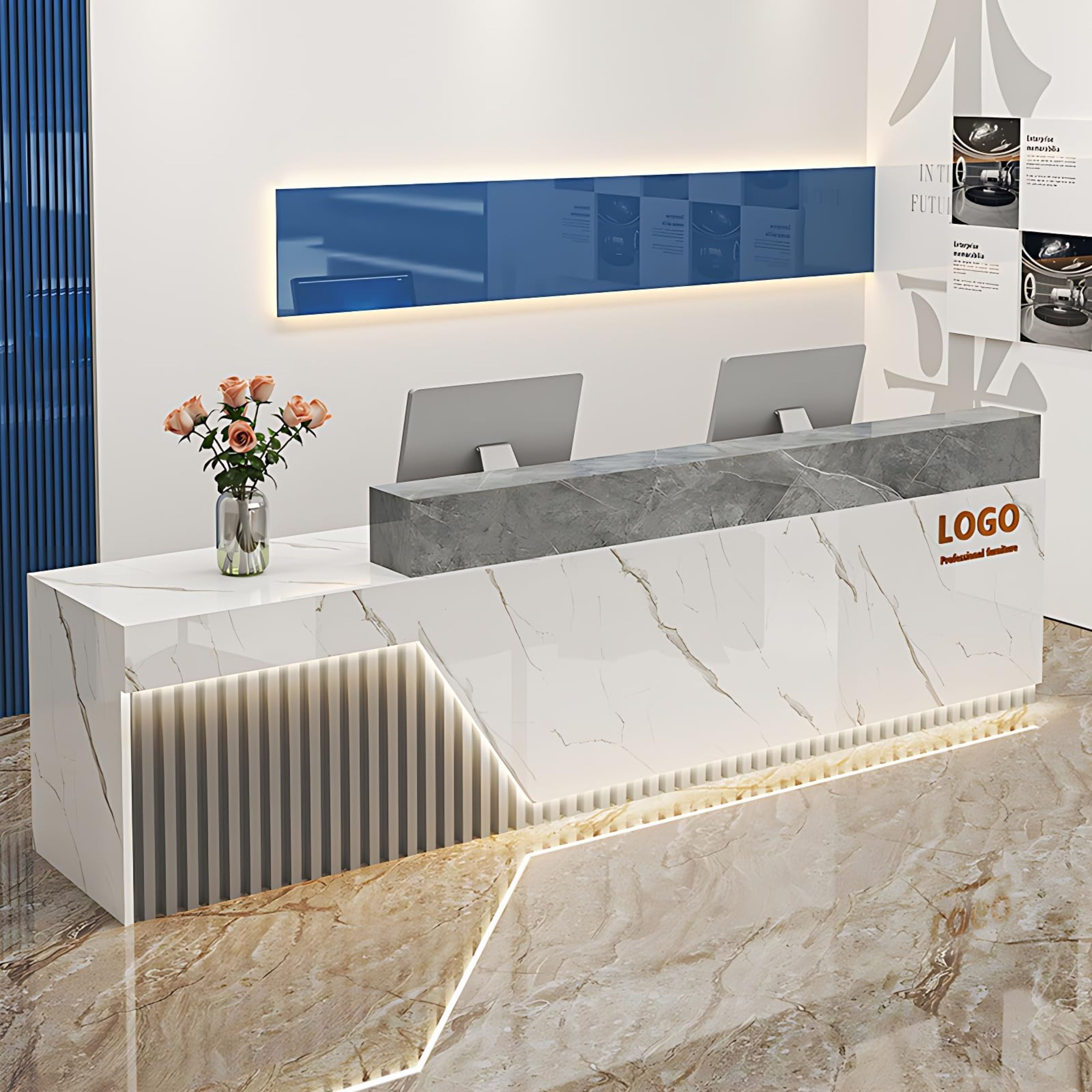 Cashier Counter – MDF Build with Streamlined Frame – Sessa.developmentstore